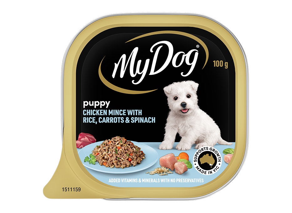 Our Menu | The MY DOG Range | Puppy | Chicken Mince with Rice, Carrots ...