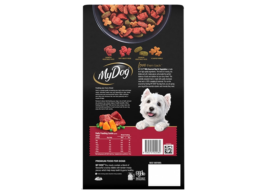 Our Menu | The MY DOG Range | Semi Moist Kibble | With Gourmet Beef ...